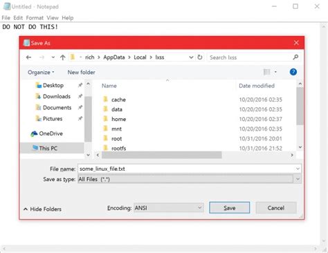 Microsoft S Warning Don T Change Linux Files In Windows