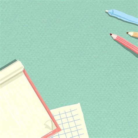 Blank Notebook Frame On Green Background Vector Premium Image By Powerpoint