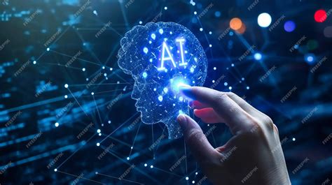 Premium Photo Digital Human Brain Concept Businessman Holding