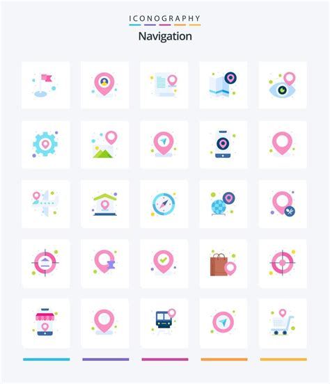 Creative Navigation 25 Flat Icon Pack Such As Location Navigation Map Direction Map 16468199