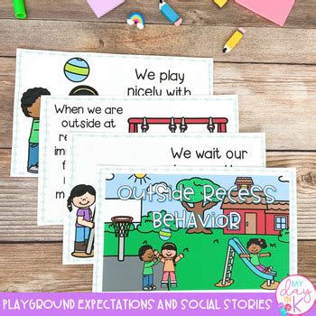 Outside Recess Behavior Visuals Playground Rules Expectations Social Stories
