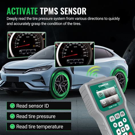 cdwtps t100 tpms tool activation scan 315 433 sensors tpms programmi