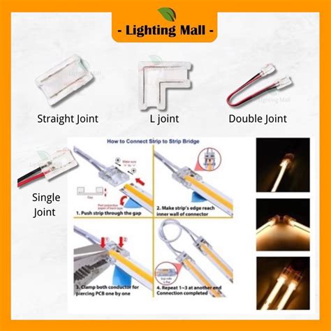 COB LED FLEXIBLE STRIP JOINT 8MM 2PIN CONNECTOR Shopee Malaysia
