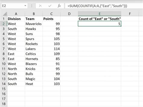 How To Use COUNTIF With OR In Excel