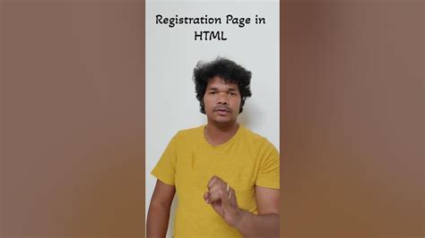registration page in html html html5 htmlshorts htmltutorial