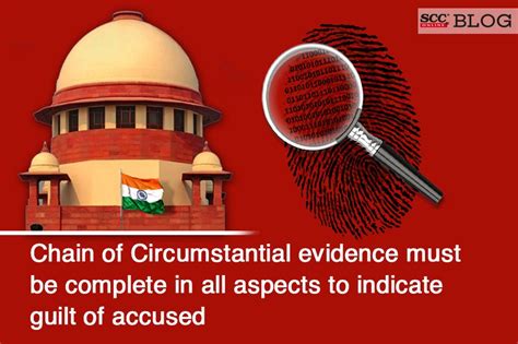 Chain Of Circumstantial Evidence Must Be Complete In All Aspects To Indicate Guilt Of Accused