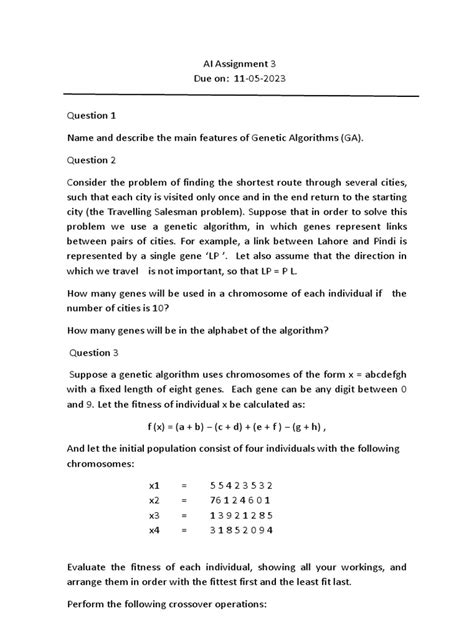 Assignment 3 11 5 23 Pdf Genetic Algorithm Mathematical Logic