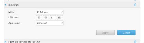 Portforwarding Minecraft Server Rhomeserver