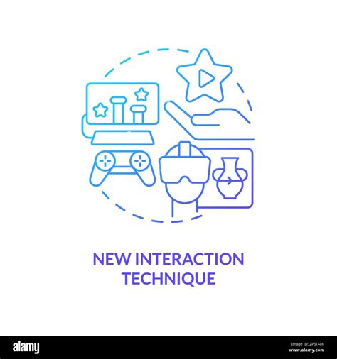 New Interaction Technique Blue Gradient Concept Icon Stock Vector Image And Art Alamy