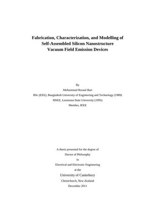 Pdf Field Emission Theory Overview Dokumentips