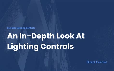 Philips Dynalite An In Depth Look At Lighting Controls Direct Control