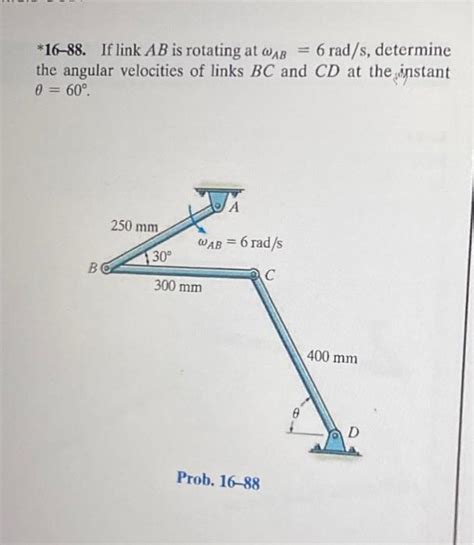 Solved If link AB is rotating at ωAB rad s Chegg