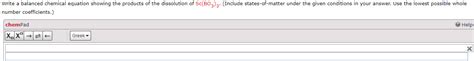 Solved Write A Balanced Chemical Equation Showing The