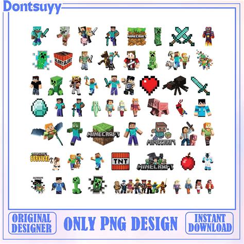 Minecraft Characters Png Bundle Minecraft Character Toys Png