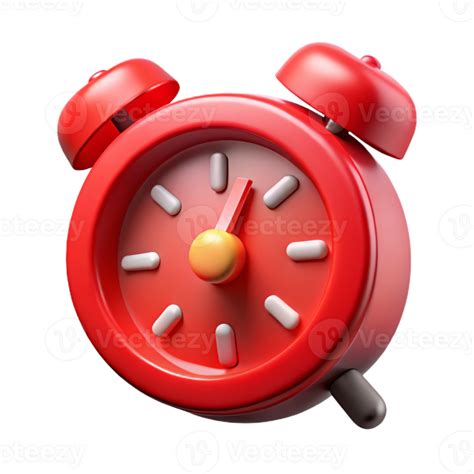 impressive modern Digital Clock Alarm Icon Flashing Red Isolated detailed 58016087 PNG