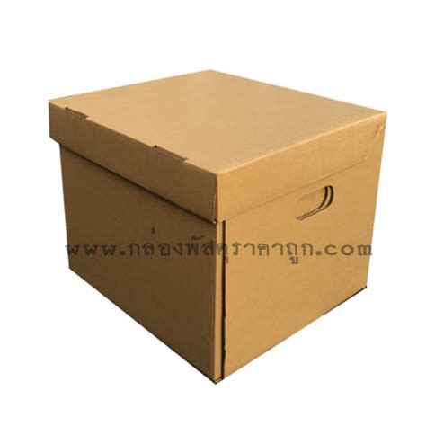 กล่องใส่เอกสารไดคัทสีน้ำตาล ขนาด 37x42x29 ซม ไม่มีสกรีน จำหน่ายกล่องไปรษณีย์