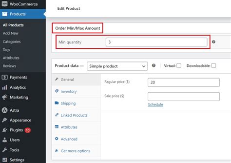 Set Woocommerce Minimum Order Quantity Per Product Wpfactory Plugins