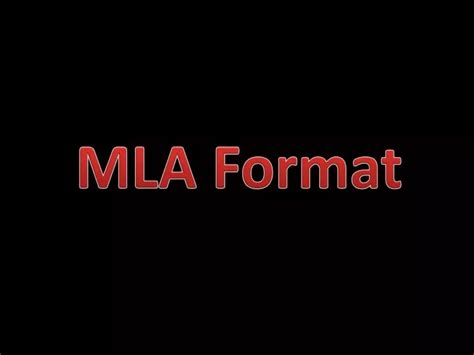 PPT MLA Format PowerPoint Presentation Free Download ID 1618642