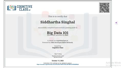 Siddhartha Singhal On Linkedin Ibm Bigdata Certification Datadriven Datascience