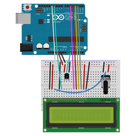 Arduino Uno Thermometer Project With Lm35 Sensor And Lcd Display
