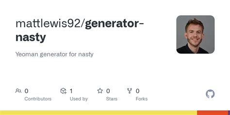 GitHub Mattlewis Generator Nasty Yeoman Generator For Nasty