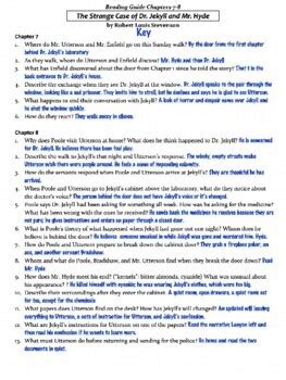 Jekyll Hyde Chapters 7 8 Quiz Questions Constructed Response Question