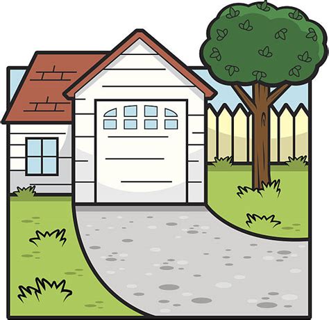 530 Clip Art Of Driveways Illustrations Royalty Free Vector Graphics