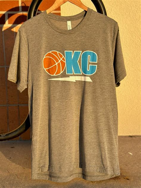 Okc Basketball Tee Blue Seven