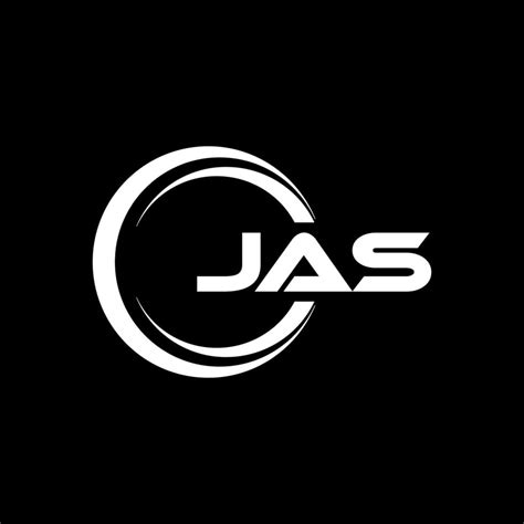 Jas Letter Logo Design With Black Background In Illustrator Vector Logo Calligraphy Designs