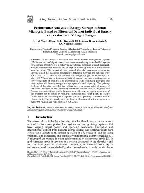 Performance Analysis Of Energy Storage In Smart Microgrid Based On Historical Data Of Individual