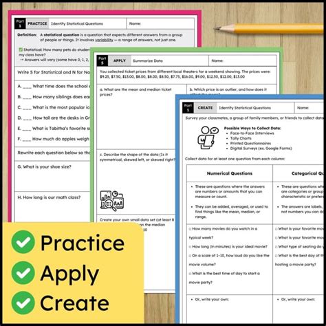 Measures Of Center And Variability Statistics Histogram And Dot Plot Worksheets