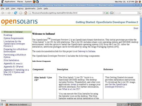 Operating System Screenshot Sun Opensolaris Preview2 12