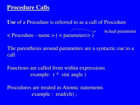 Ppt Procedure Fundamentals Basics And Scope Rules Powerpoint