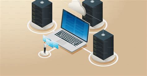 하드웨어 개발자 디지털 데이터를 저장하기 위해 데이터를 수집합니다 데이터베이스 개념 데이터 분석 대시보드 및 인터넷 데이터 센터 연결 아이소메트릭 벡트로 그림입니다