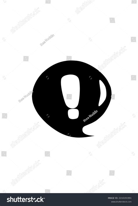 Simple Bubble Exclamation Mark Vector Stock Vector Royalty Free 2210191991 Shutterstock