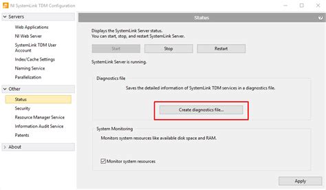 Create A Systemlink Tdm Diagnostics File Ni
