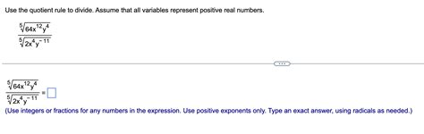 Solved Use The Quotient Rule To Divide Assume That All Chegg Com
