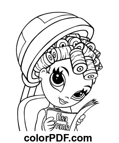 Lisa Frank In A Beauty Salon Coloring Pages And Books In Pdf
