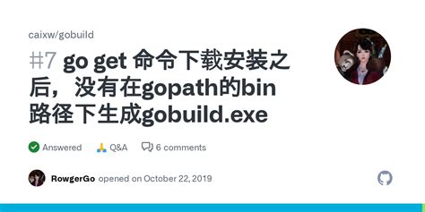 Go Get 命令下载安装之后，没有在gopath的bin路径下生成gobuildexe · Caixw Gobuild