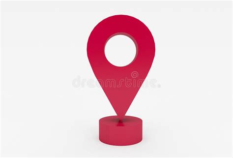 Location Map Pin Gps Pointer Markers D Illustration For Destination Minimal D Rendering Stock