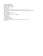 Chapter Lab Txt Declare Variables Decalre Integer Sum Declare Integer Numbers Declare