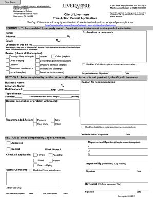 Tree Removal Permit Application XLS Form Fill Out And Sign Printable PDF Template AirSlate