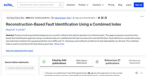 Reconstruction Based Fault Identification Using A Combined Index