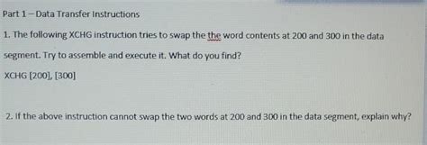 solved part 1 data transfer instructions 1 the following