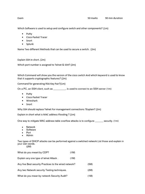 exam pdf secure shell internet architecture