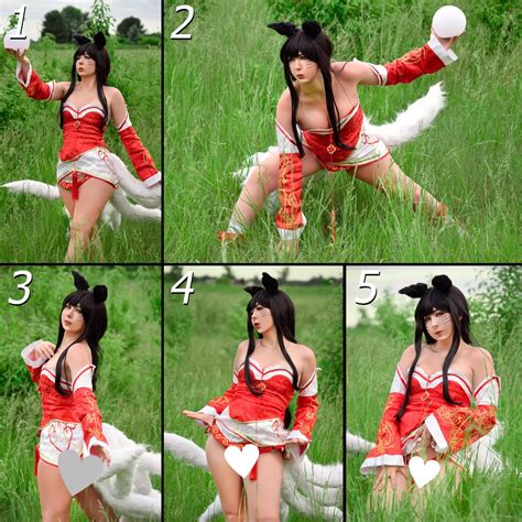 Ahri Nsfw Cosplay Prints League Of Legends Etsy