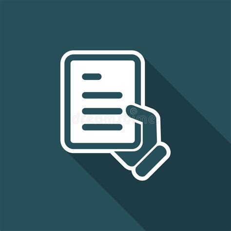 Vector Illustration Of Single Isolated Document Handing Icon Stock Vector Illustration Of Hold