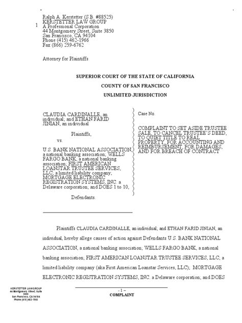 Superior Court Of The State Of California County Of San Francisco