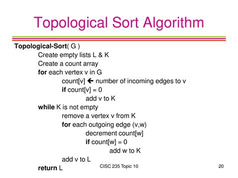 Cisc 235 Topic 10 Graph Algorithms Ppt Download