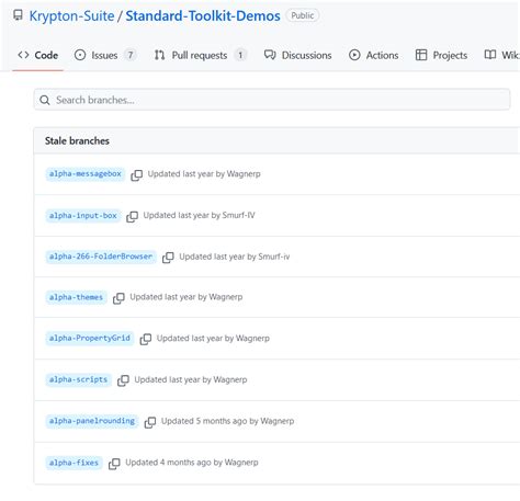[bug] remove stale branches from github · issue 120 · krypton suite